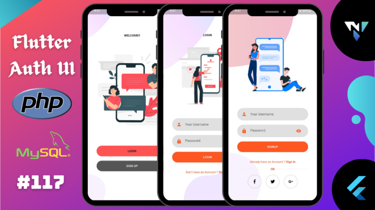 Flutter #117: Welcome, Login, Signup Page – Flutter UI – Speed Code ...